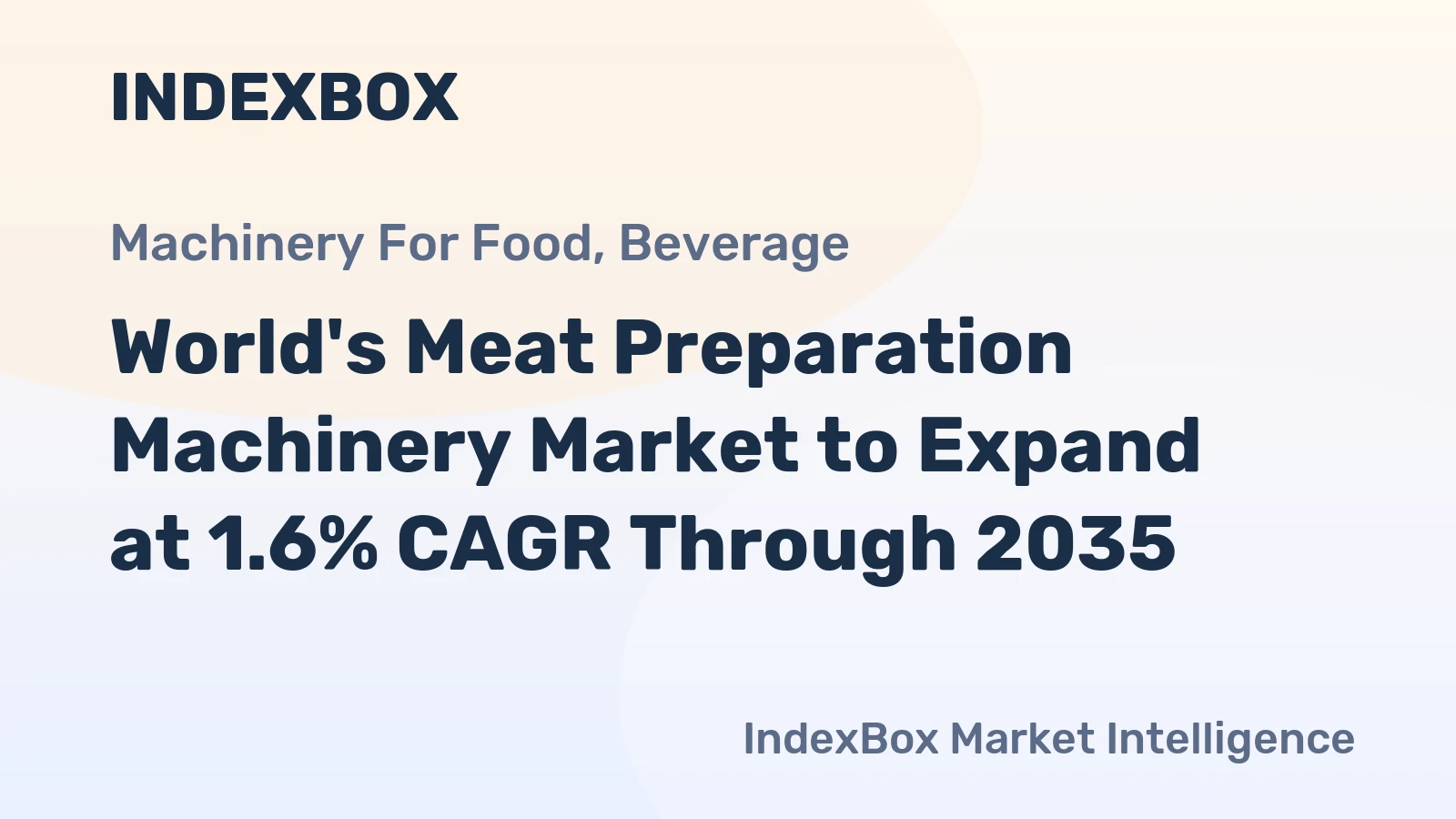 World's Meat Preparation Machinery Market to Expand at 1.6% CAGR Through 2035