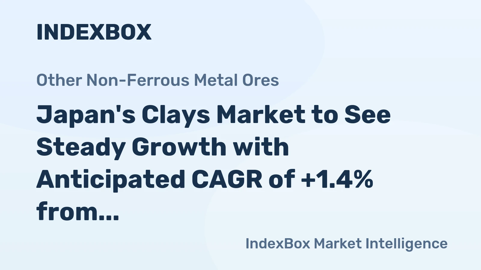 Japan's Clays Market to See Steady Growth with Anticipated CAGR of +1.4% from 2024-2035