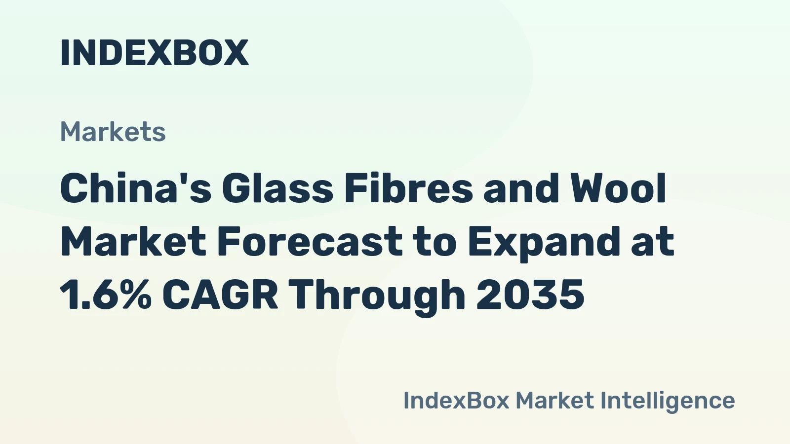 China's Glass Fibres and Wool Market Forecast to Expand at 1.6% CAGR Through 2035