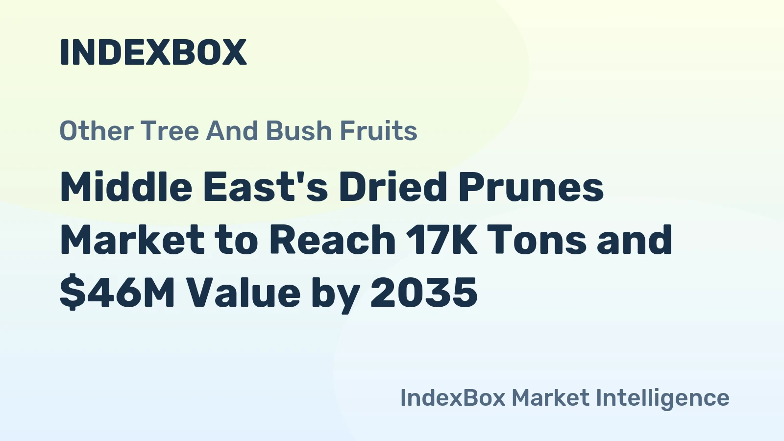 Middle East's Dried Prunes Market to Reach 17K Tons and $46M Value by 2035