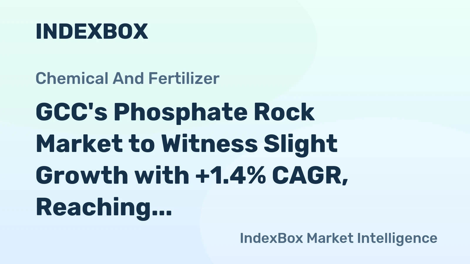 GCC's Phosphate Rock Market to Witness Slight Growth with +1.4% CAGR, Reaching $136M by 2035