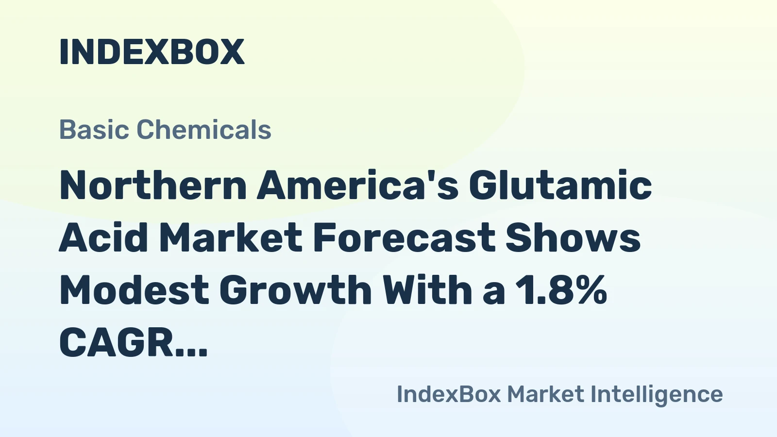Northern America's Glutamic Acid Market Forecast Shows Modest Growth With a 1.8% CAGR