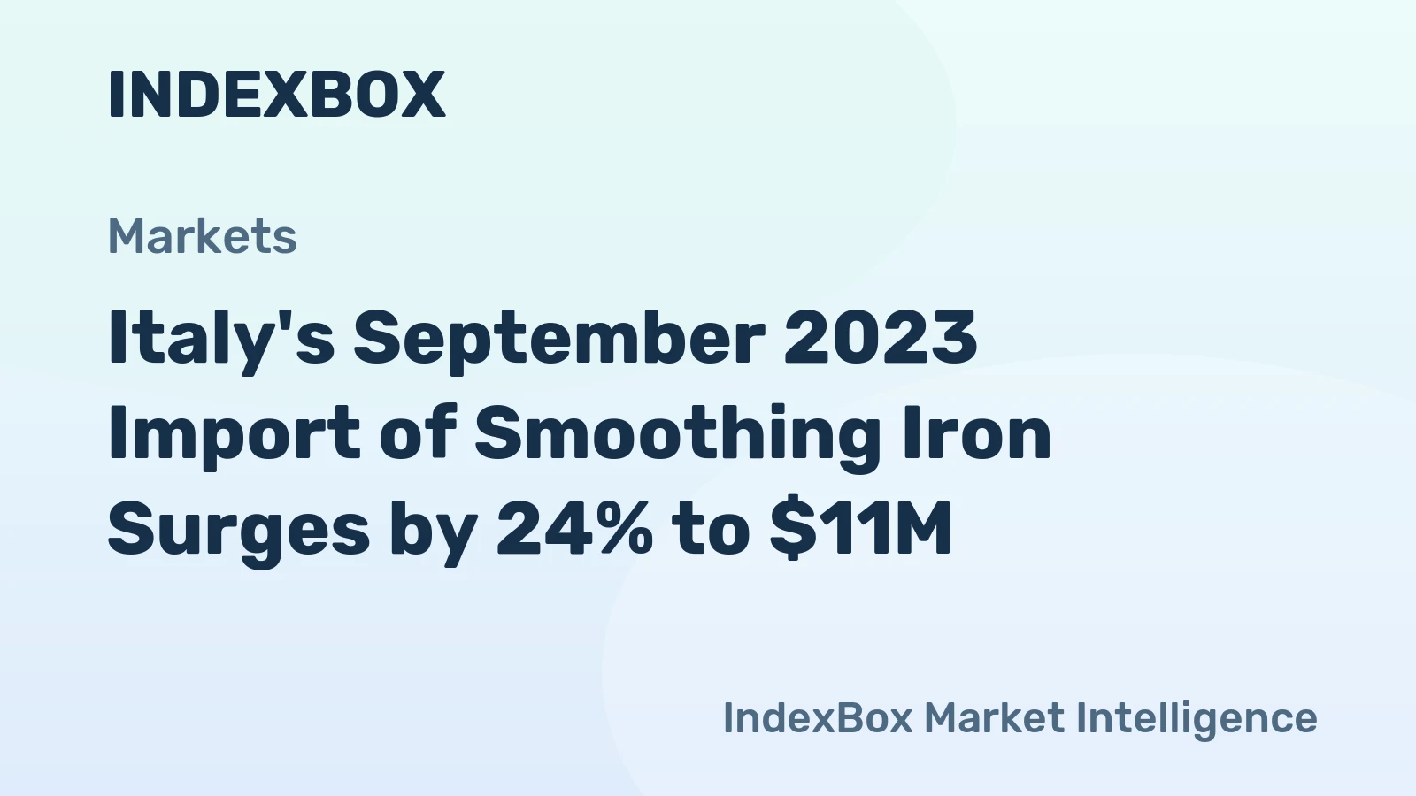 Italy's September 2023 Import of Smoothing Iron Surges by 24% to $11M