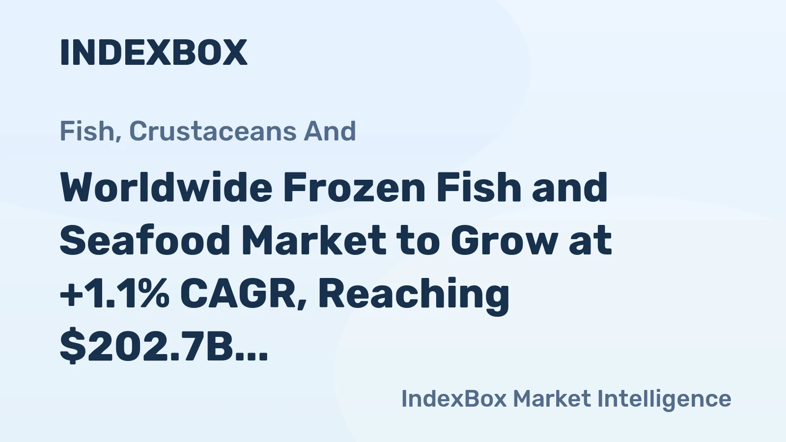 Worldwide Frozen Fish and Seafood Market to Grow at +1.1% CAGR, Reaching $202.7B by 2035