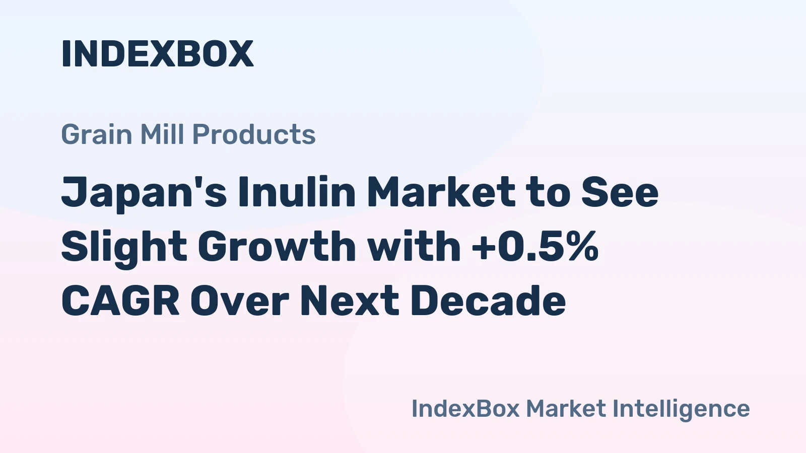 Japan's Inulin Market to See Slight Growth with +0.5% CAGR Over Next Decade