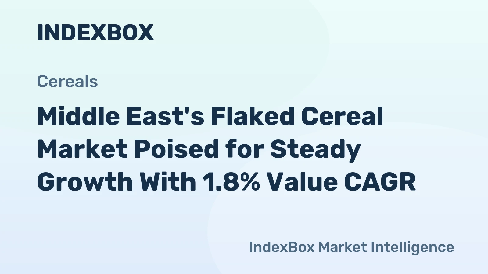 Middle East's Flaked Cereal Market Poised for Steady Growth With 1.8% Value CAGR