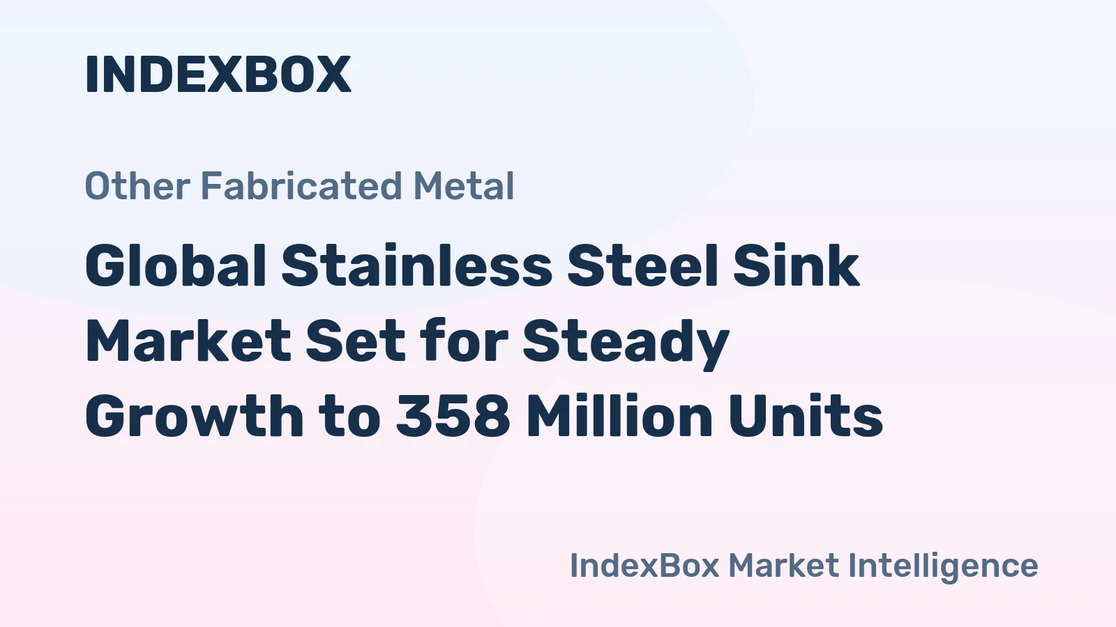 Global Stainless Steel Sink Market Set for Steady Growth to 358 Million Units