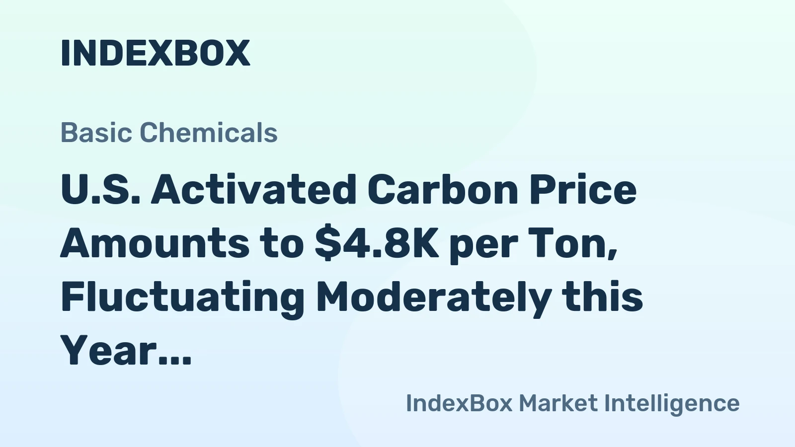 U.S. Activated Carbon Price Amounts to $4.8K per Ton, Fluctuating Moderately this Year