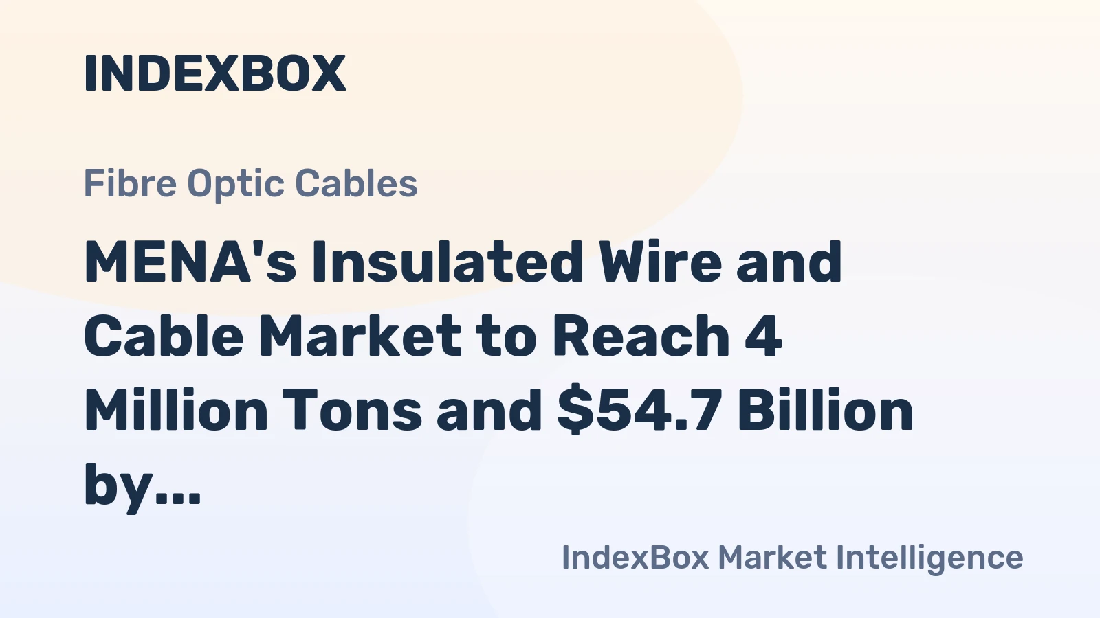 MENA's Insulated Wire and Cable Market to Reach 4 Million Tons and $54.7 Billion by 2035