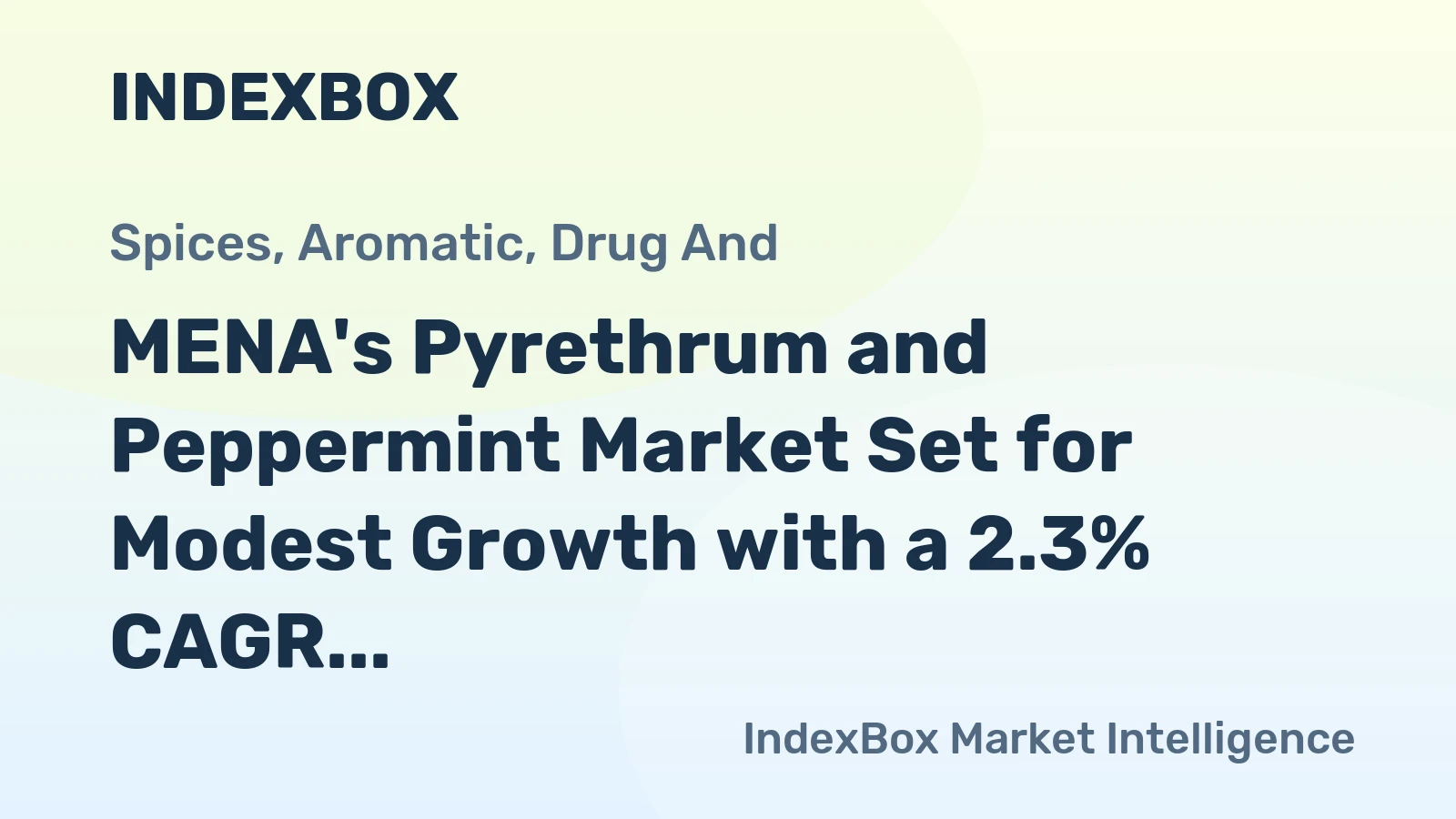 MENA's Pyrethrum and Peppermint Market Set for Modest Growth with a 2.3% CAGR in Value