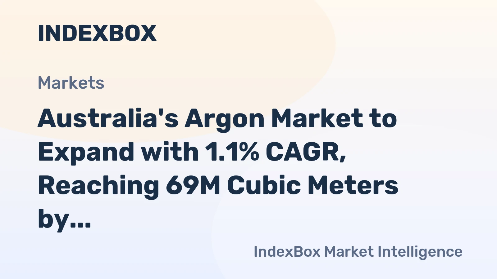 Australia's Argon Market to Expand with 1.1% CAGR, Reaching 69M Cubic Meters by 2035