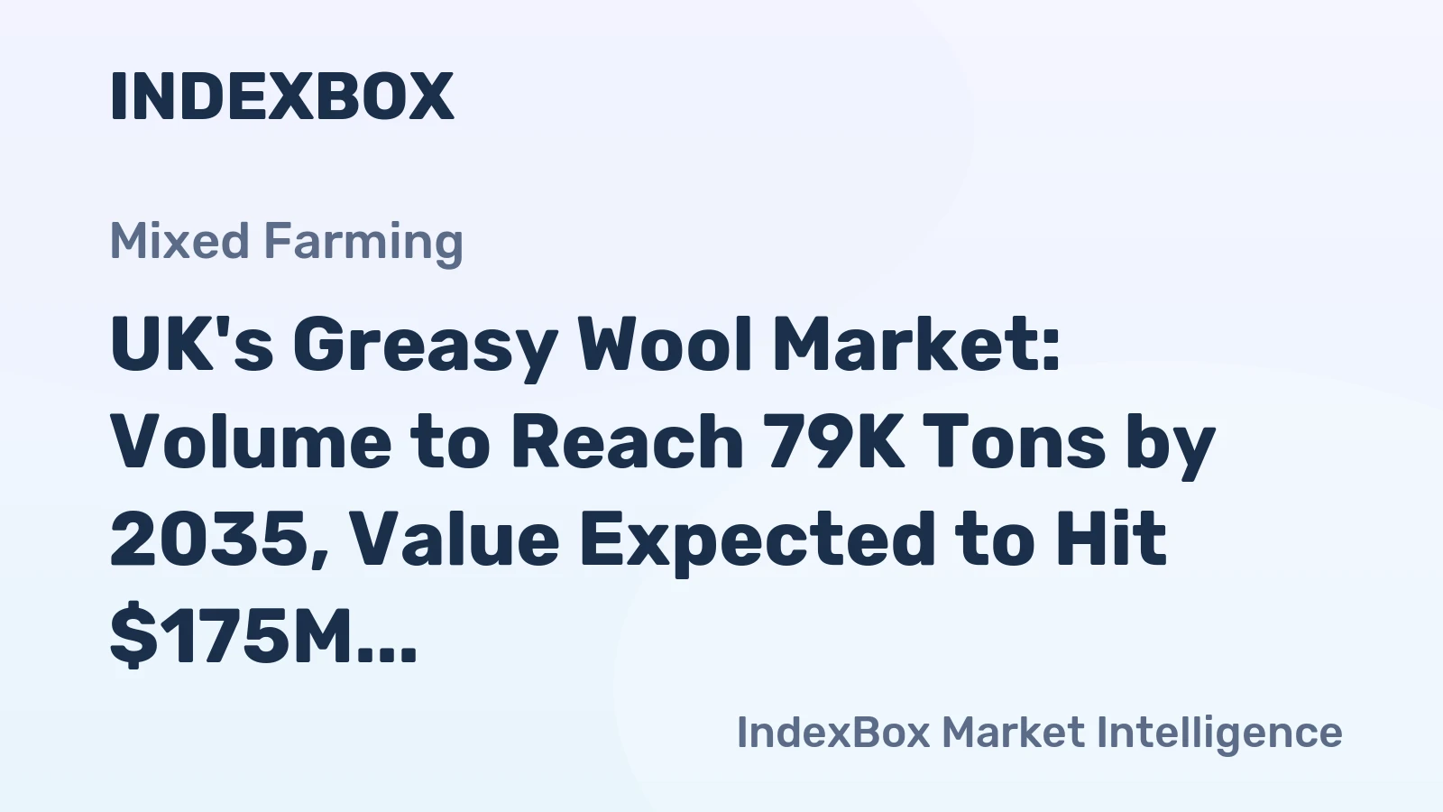 UK's Greasy Wool Market: Volume to Reach 79K Tons by 2035, Value Expected to Hit $175M