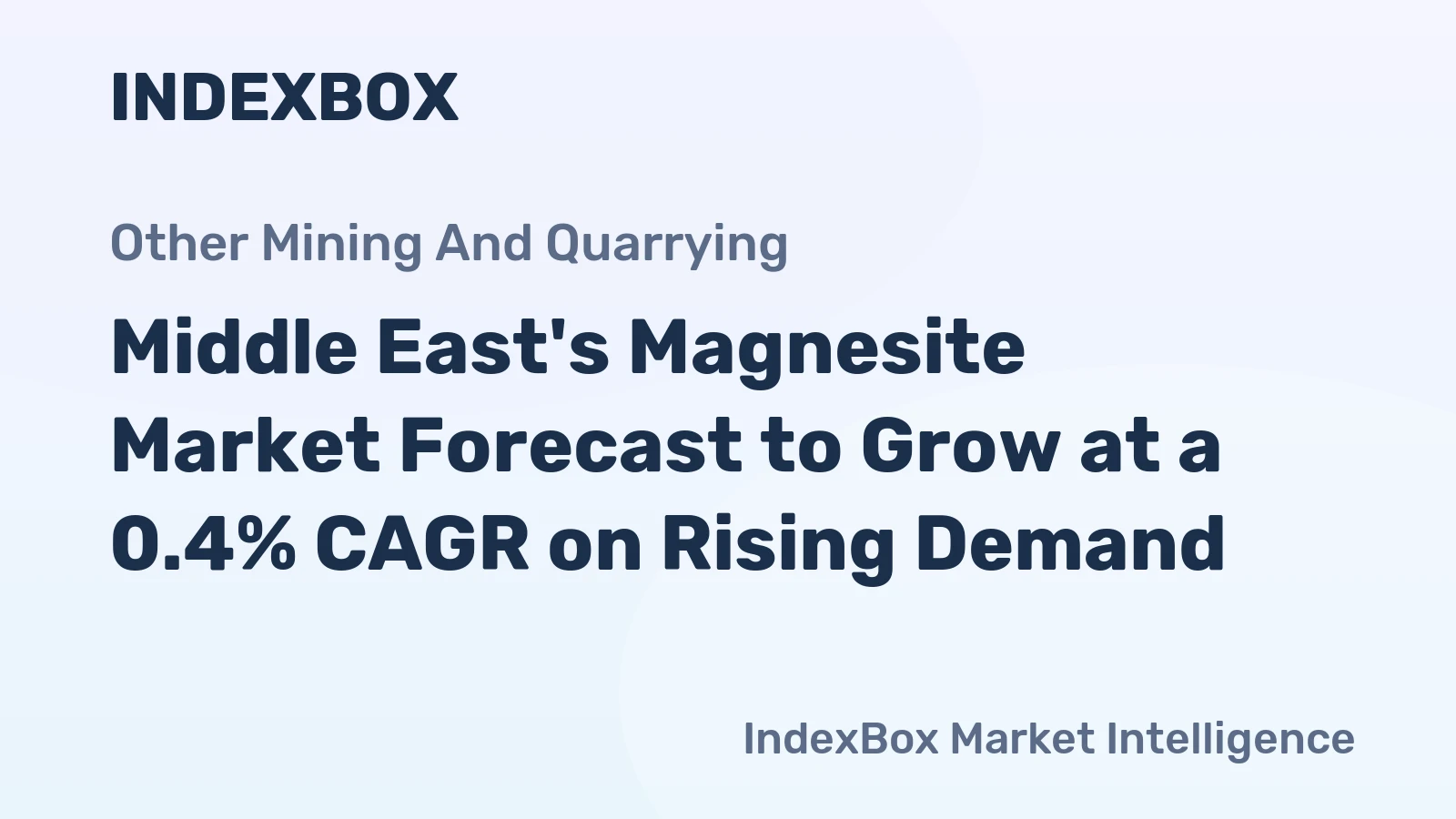 Middle East's Magnesite Market Forecast to Grow at a 0.4% CAGR on Rising Demand