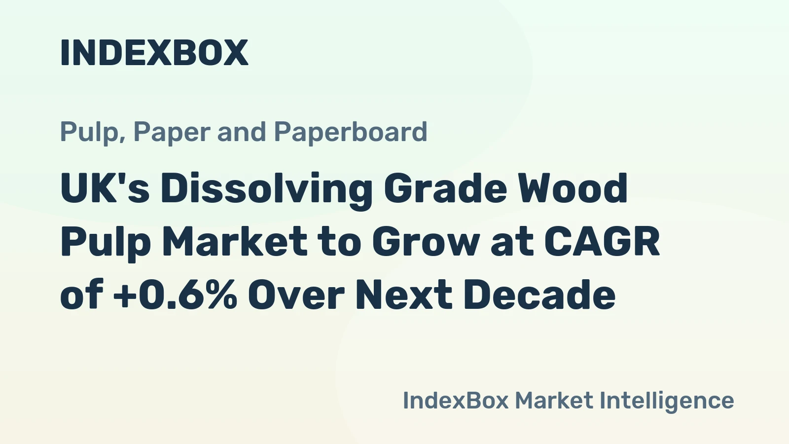 UK's Dissolving Grade Wood Pulp Market to Grow at CAGR of +0.6% Over Next Decade