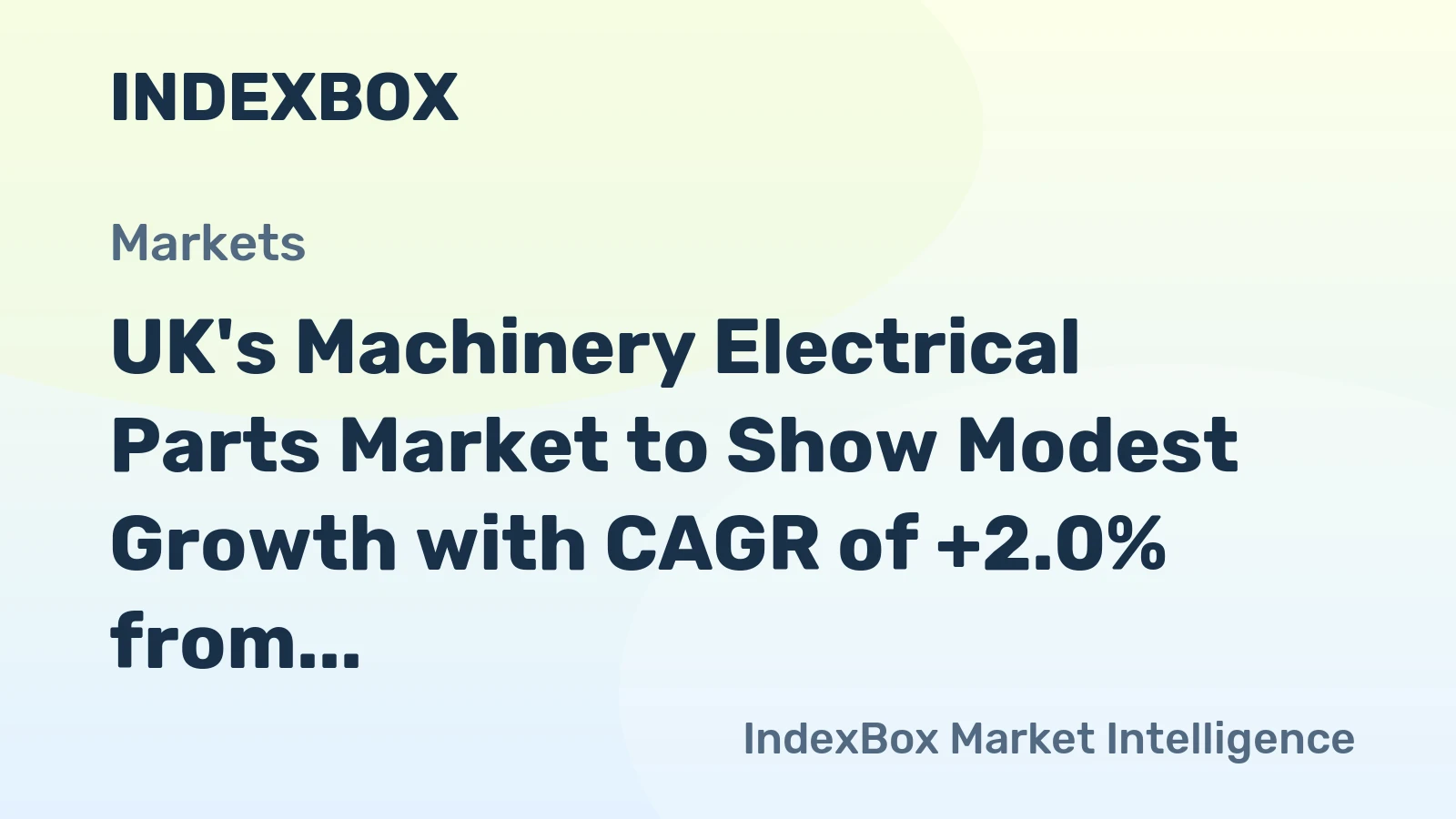 UK's Machinery Electrical Parts Market to Show Modest Growth with CAGR of +2.0% from 2024 to 2035
