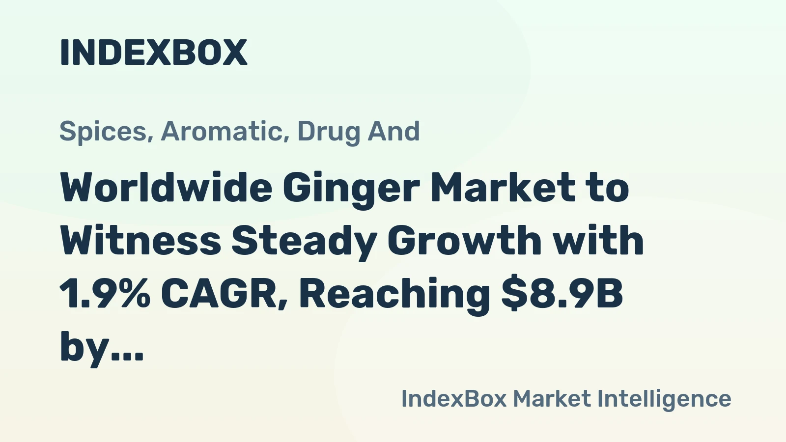 Worldwide Ginger Market to Witness Steady Growth with 1.9% CAGR, Reaching $8.9B by 2035