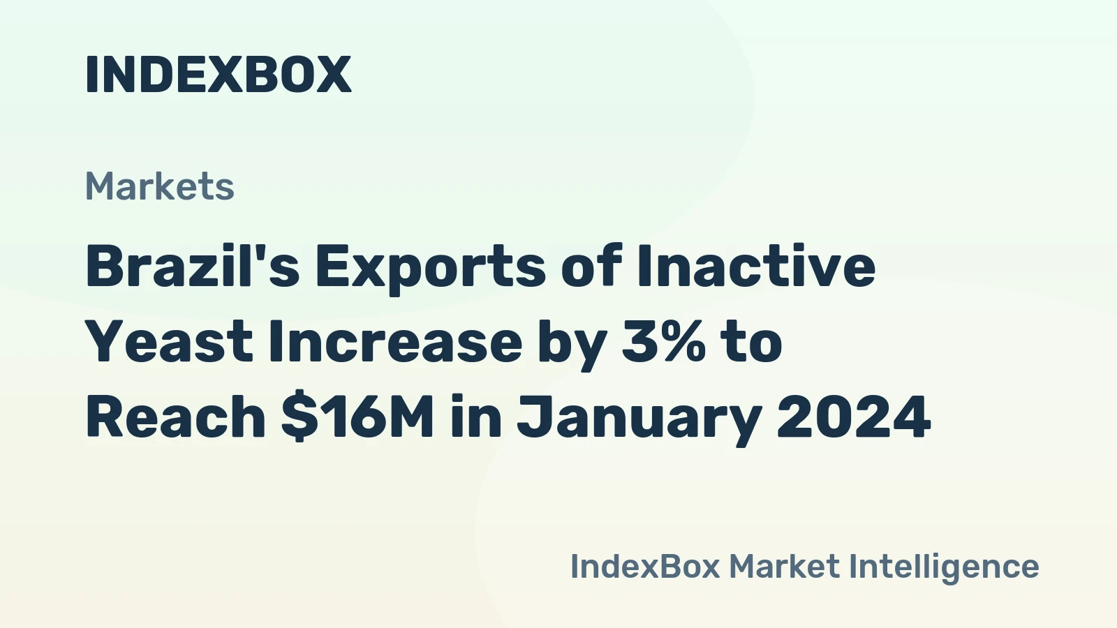 Brazil's Exports of Inactive Yeast Increase by 3% to Reach $16M in January 2024