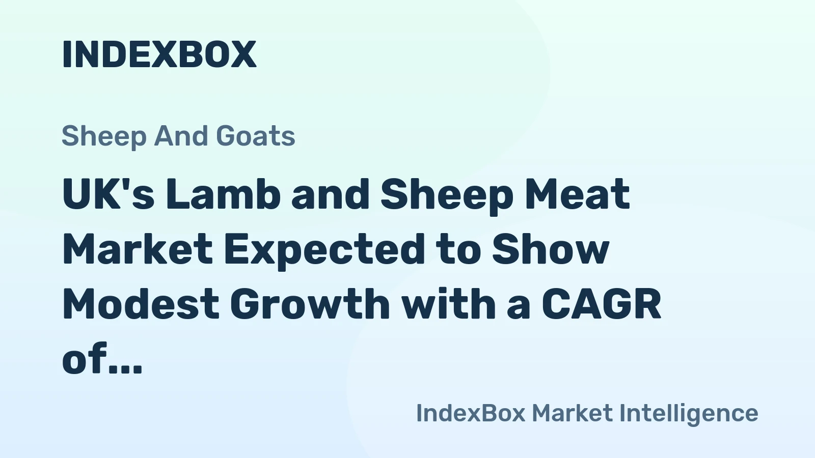 UK's Lamb and Sheep Meat Market Expected to Show Modest Growth with a CAGR of +0.3% Over the Next Decade