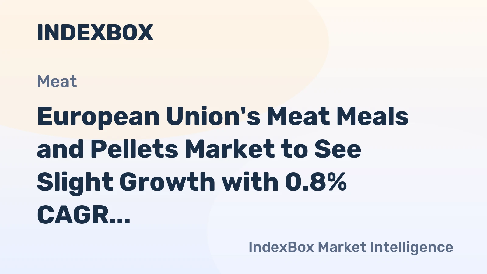 European Union's Meat Meals and Pellets Market to See Slight Growth with 0.8% CAGR, Reaching 3M Tons by 2035