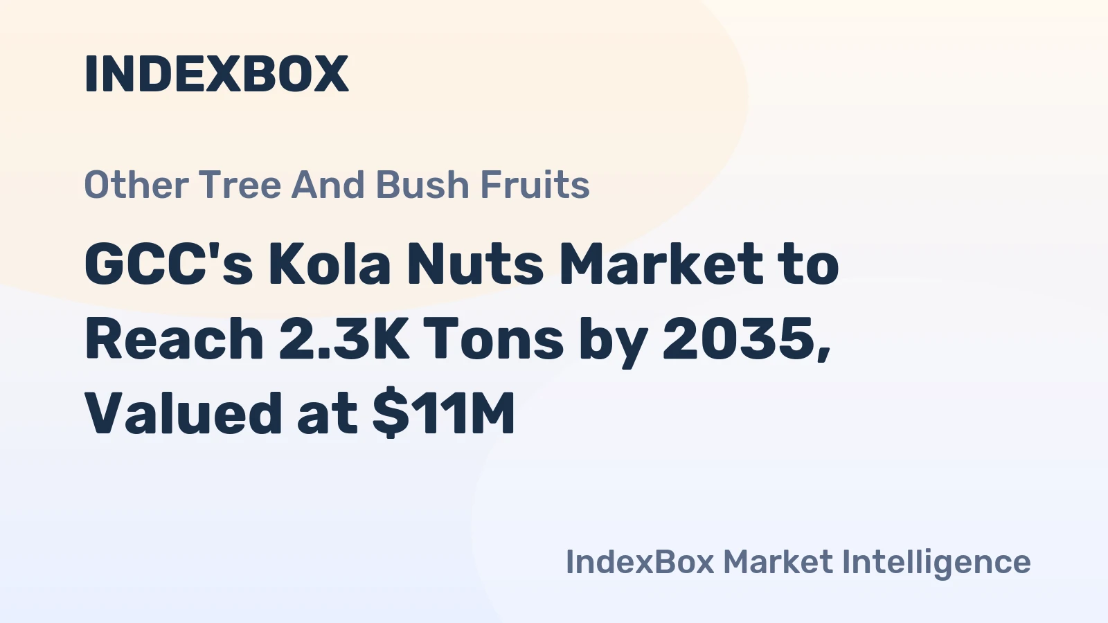 GCC's Kola Nuts Market to Reach 2.3K Tons by 2035, Valued at $11M