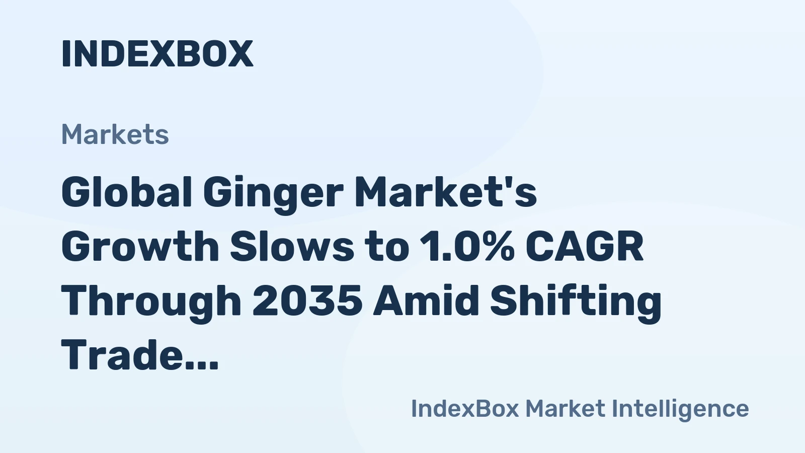 Global Ginger Market's Growth Slows to 1.0% CAGR Through 2035 Amid Shifting Trade Patterns