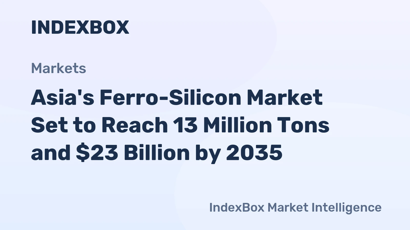 Asia's Ferro-Silicon Market Set to Reach 13 Million Tons and $23 Billion by 2035