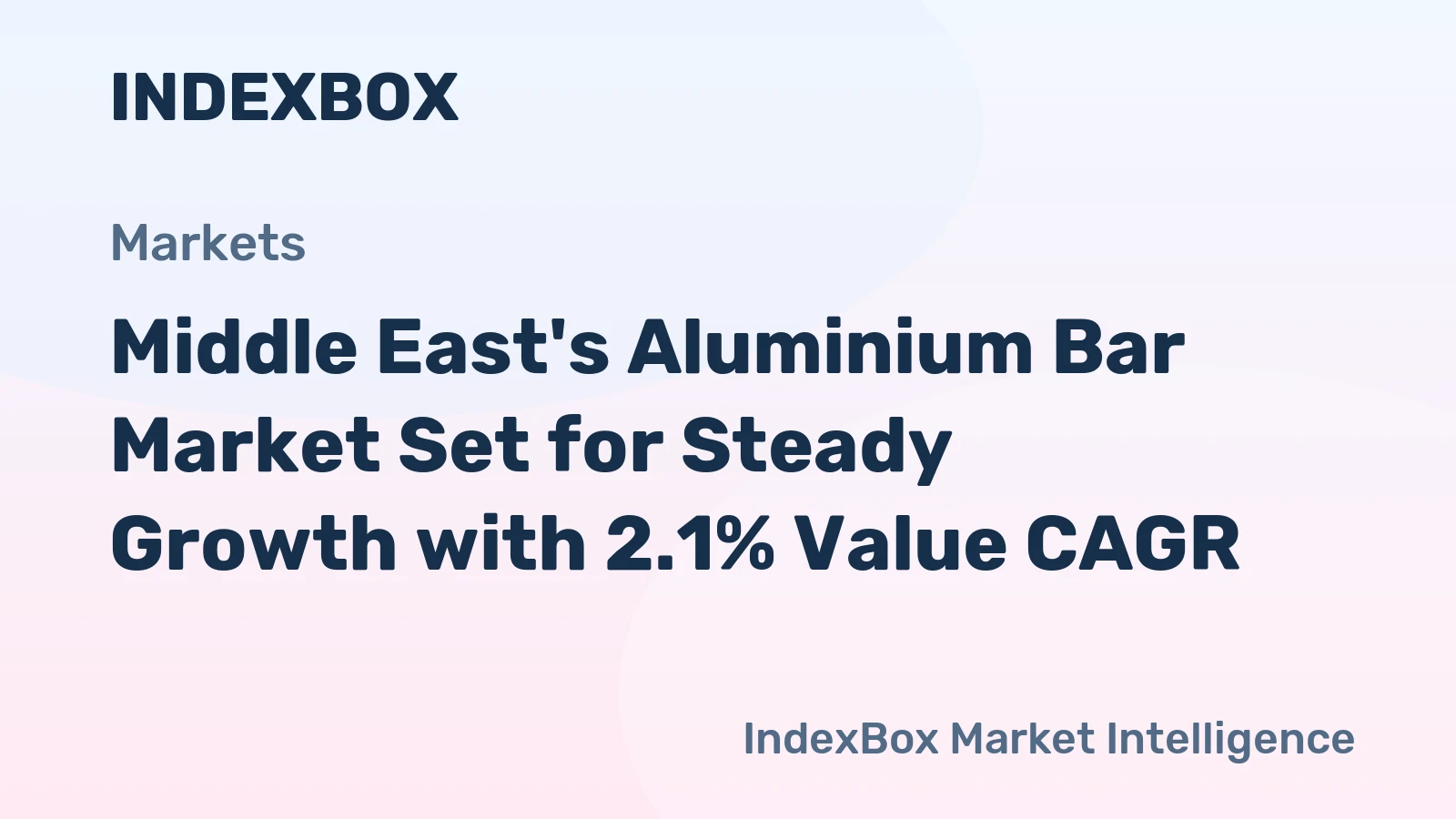 Middle East's Aluminium Bar Market Set for Steady Growth with 2.1% Value CAGR
