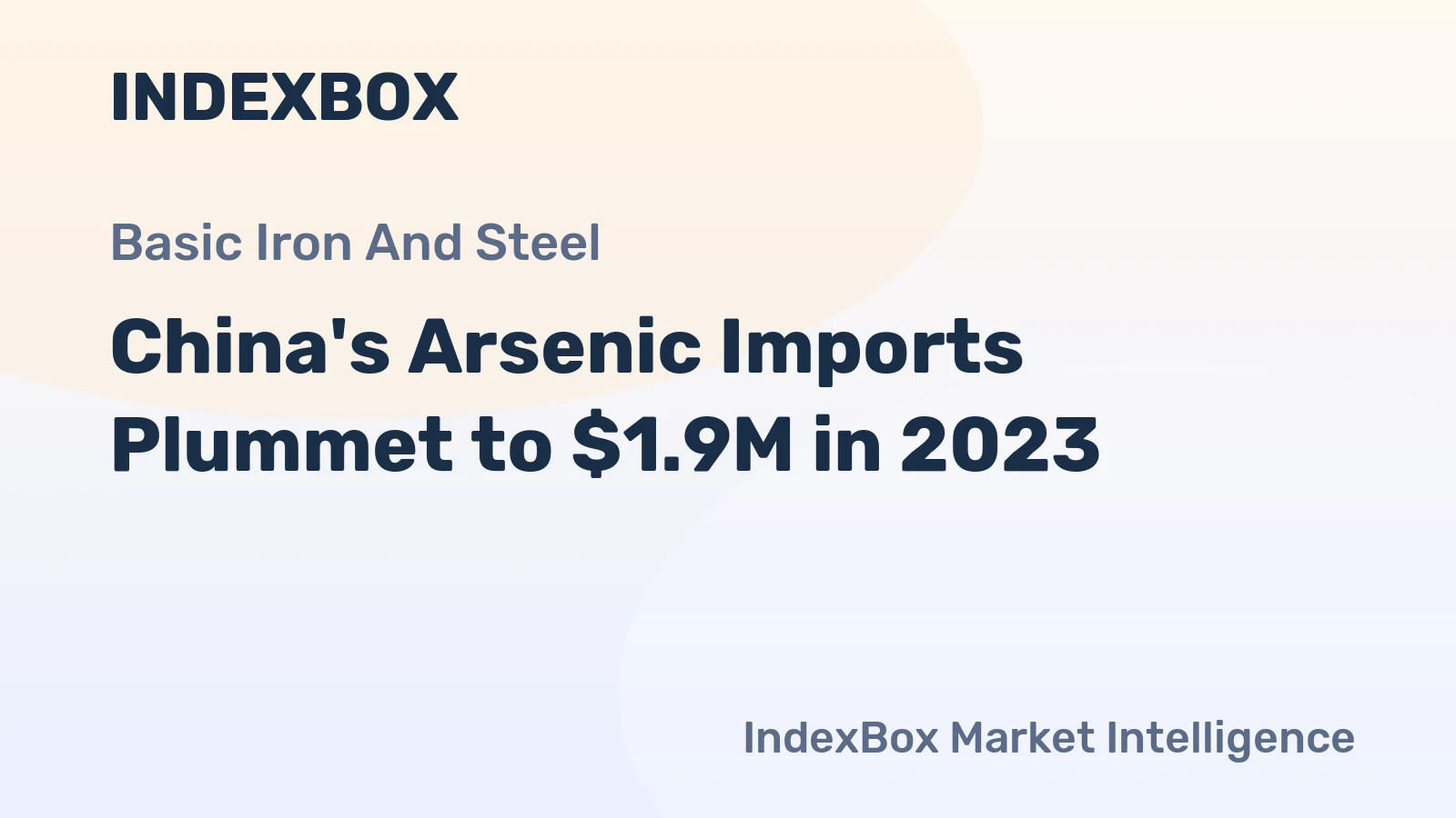 China's Arsenic Imports Plummet to $1.9M in 2023