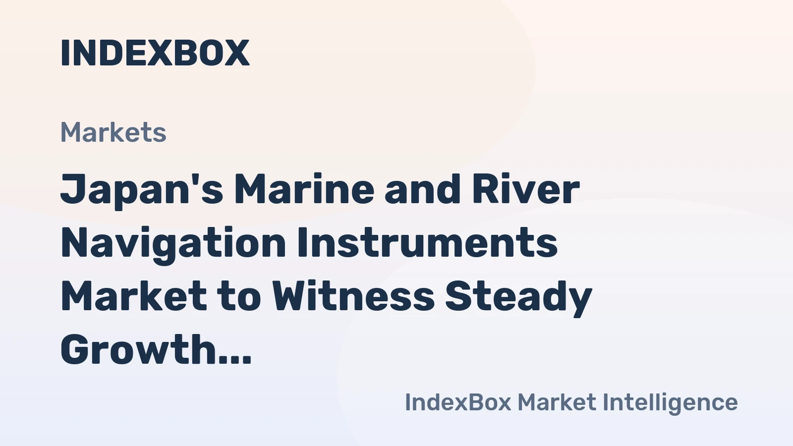 Japan's Marine and River Navigation Instruments Market to Witness Steady Growth with +1.6% CAGR