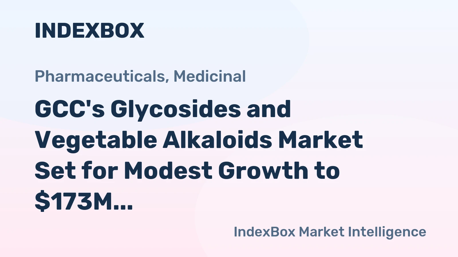 GCC's Glycosides and Vegetable Alkaloids Market Set for Modest Growth to $173M and 1.8K Tons by 2035