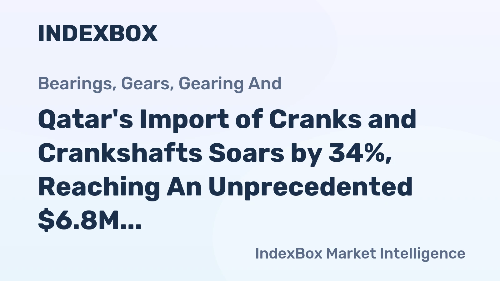 Qatar's Import of Cranks and Crankshafts Soars by 34%, Reaching An Unprecedented $6.8M in 2023