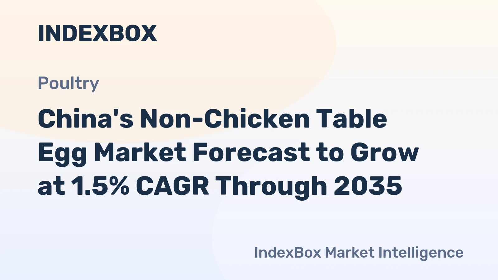 China's Non-Chicken Table Egg Market Forecast to Grow at 1.5% CAGR Through 2035