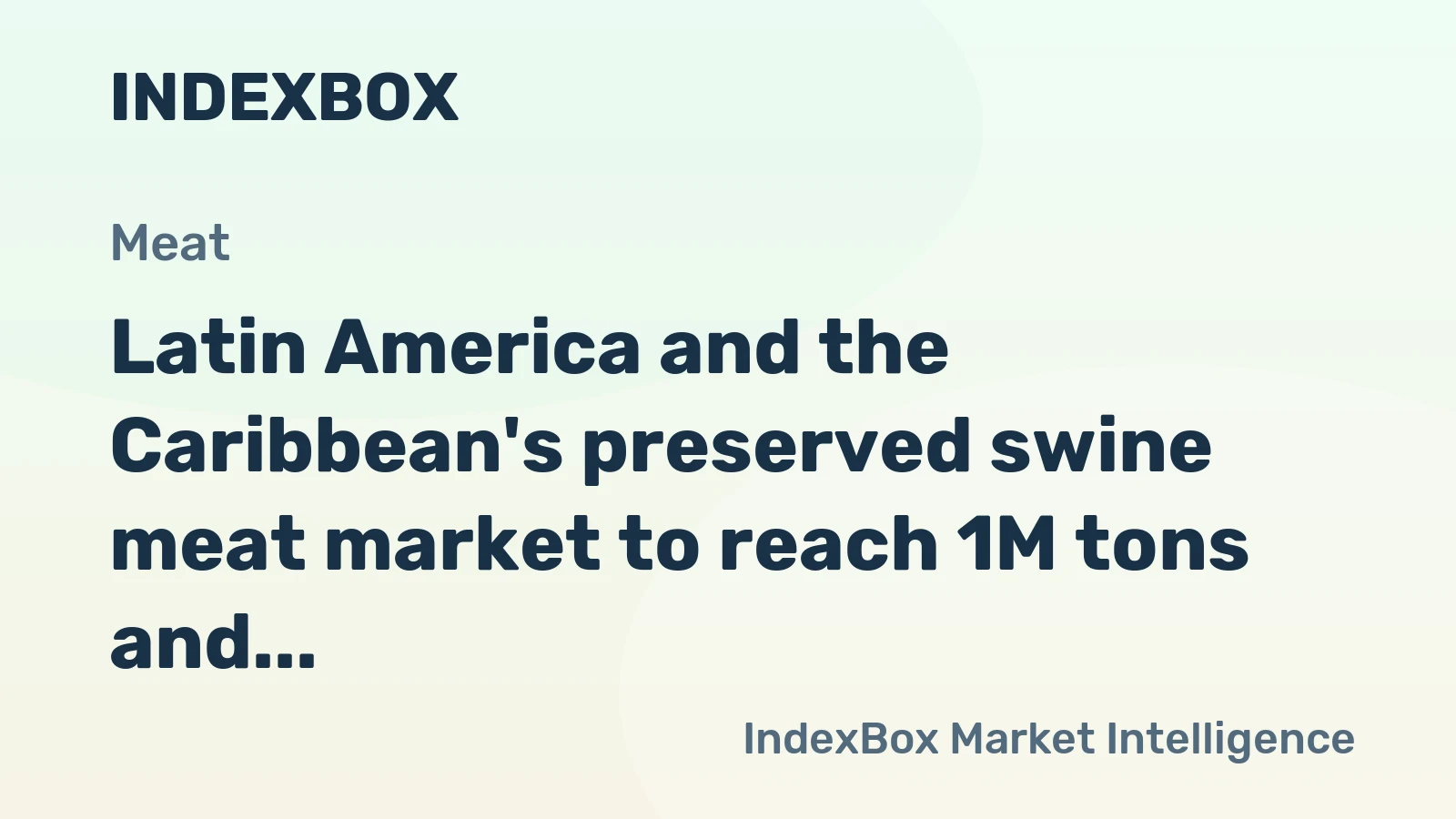 Latin America and the Caribbean's preserved swine meat market to reach 1M tons and $4.4B by 2035