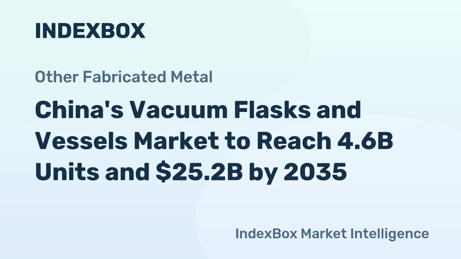 China's Vacuum Flasks and Vessels Market to Reach 4.6B Units and $25.2B by 2035