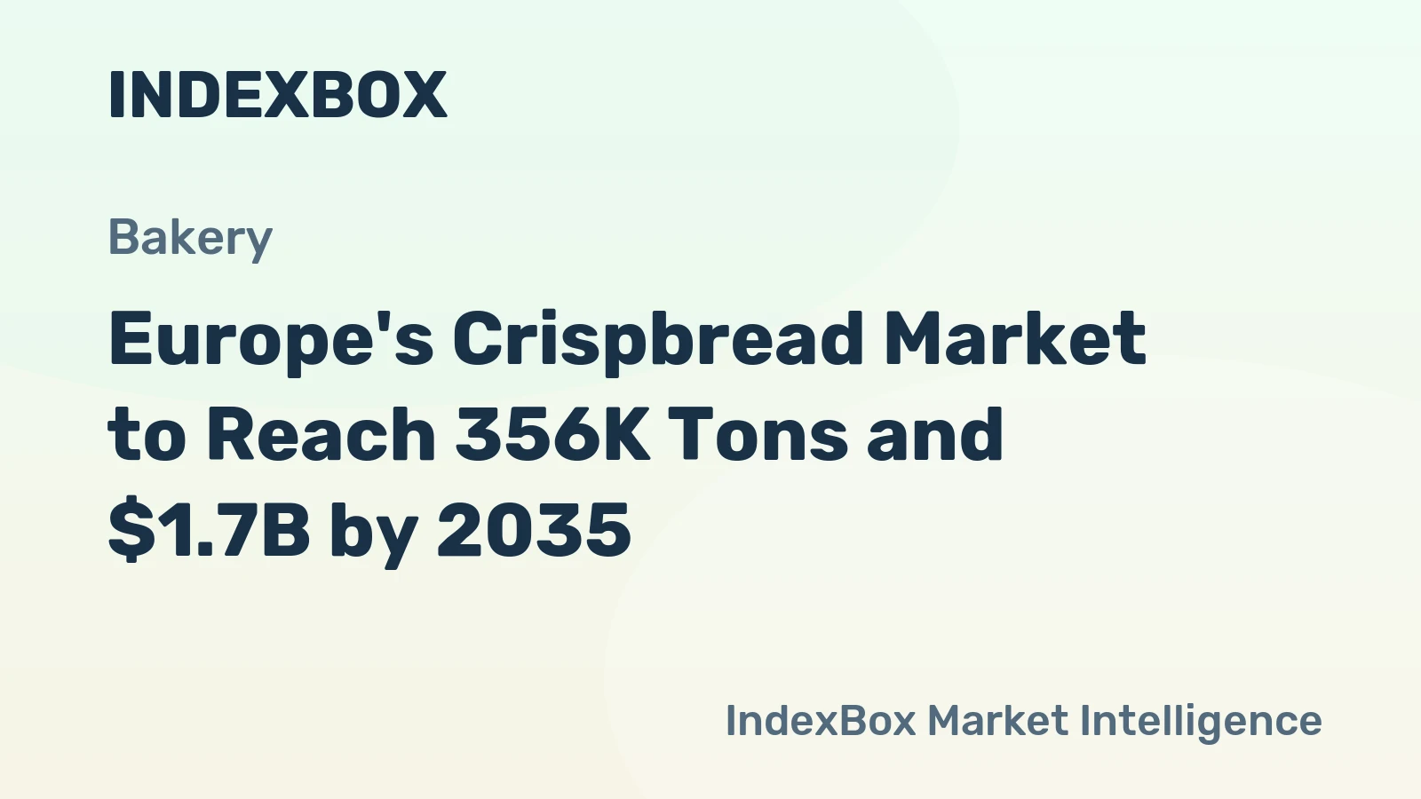 Europe's Crispbread Market to Reach 356K Tons and $1.7B by 2035