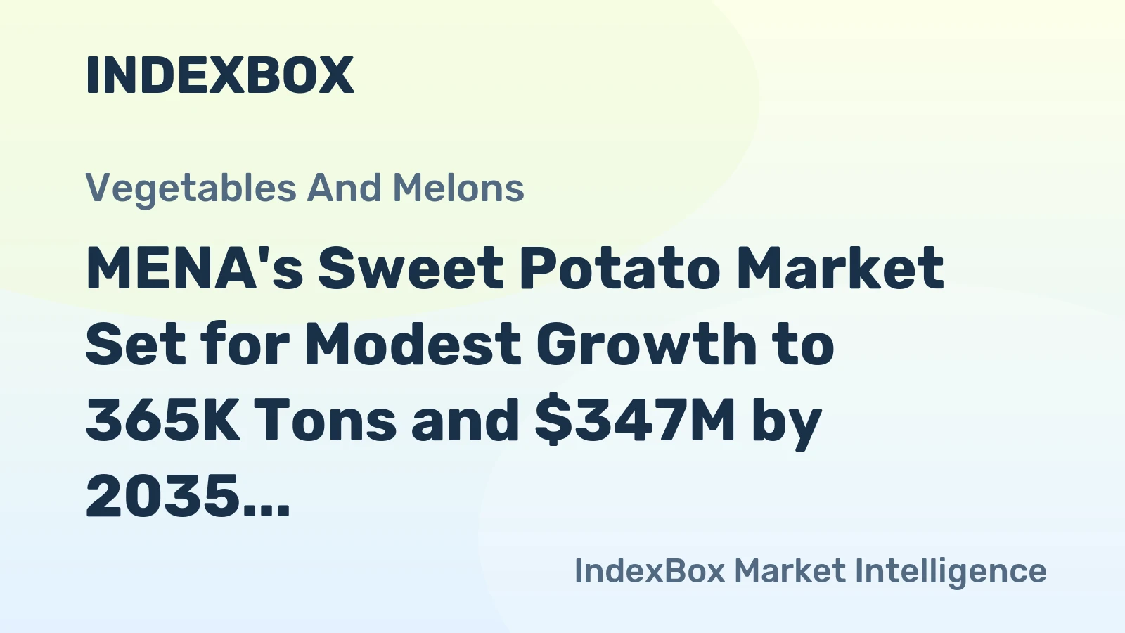 MENA's Sweet Potato Market Set for Modest Growth to 365K Tons and $347M by 2035