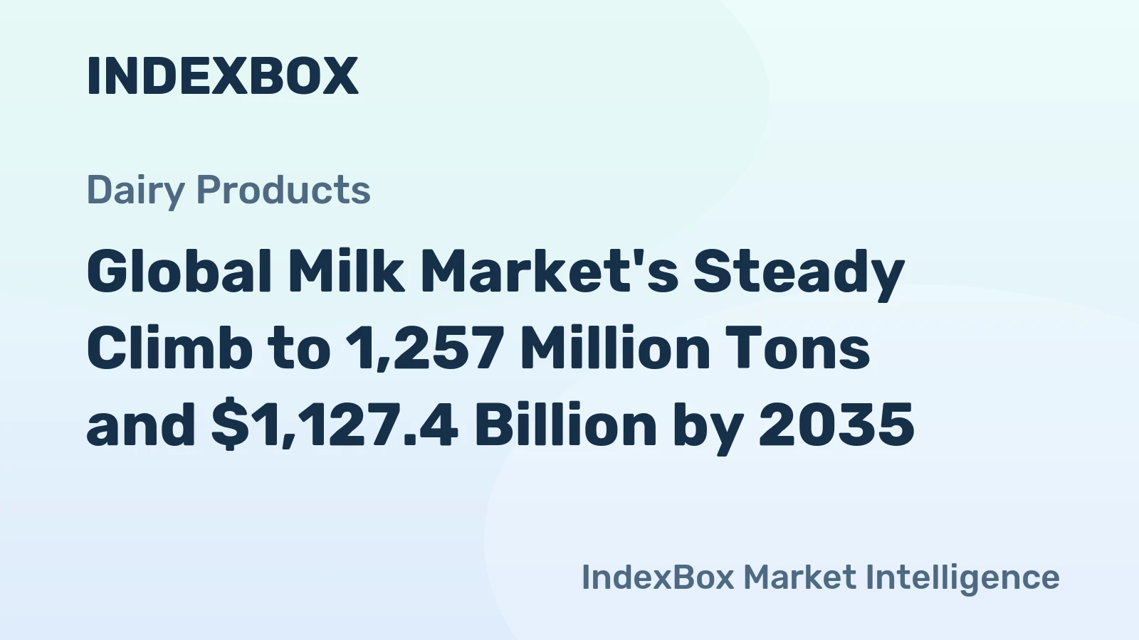 Global Milk Market's Steady Climb to 1,257 Million Tons and $1,127.4 Billion by 2035