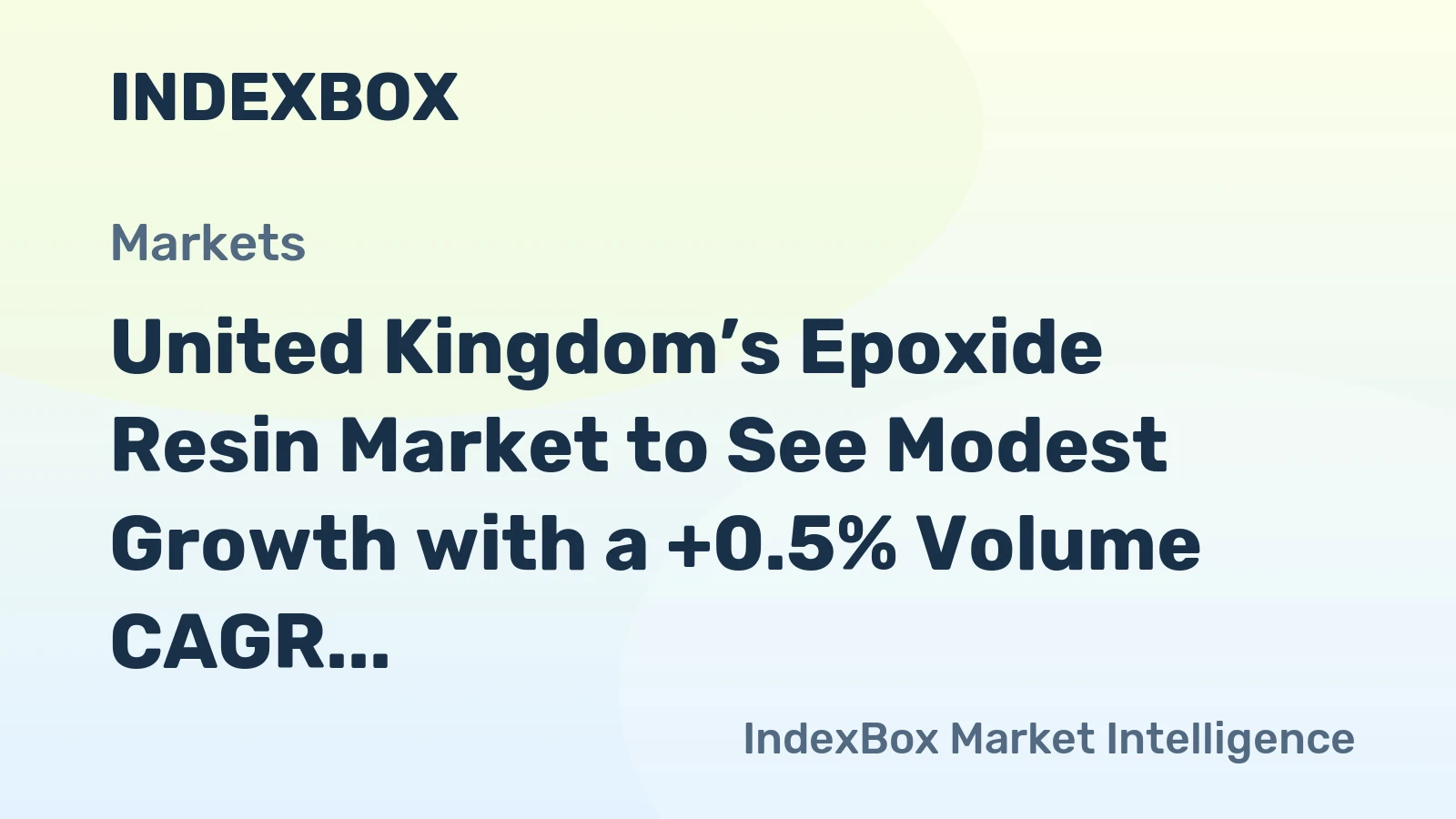 United Kingdom’s Epoxide Resin Market to See Modest Growth with a +0.5% Volume CAGR Through 2035