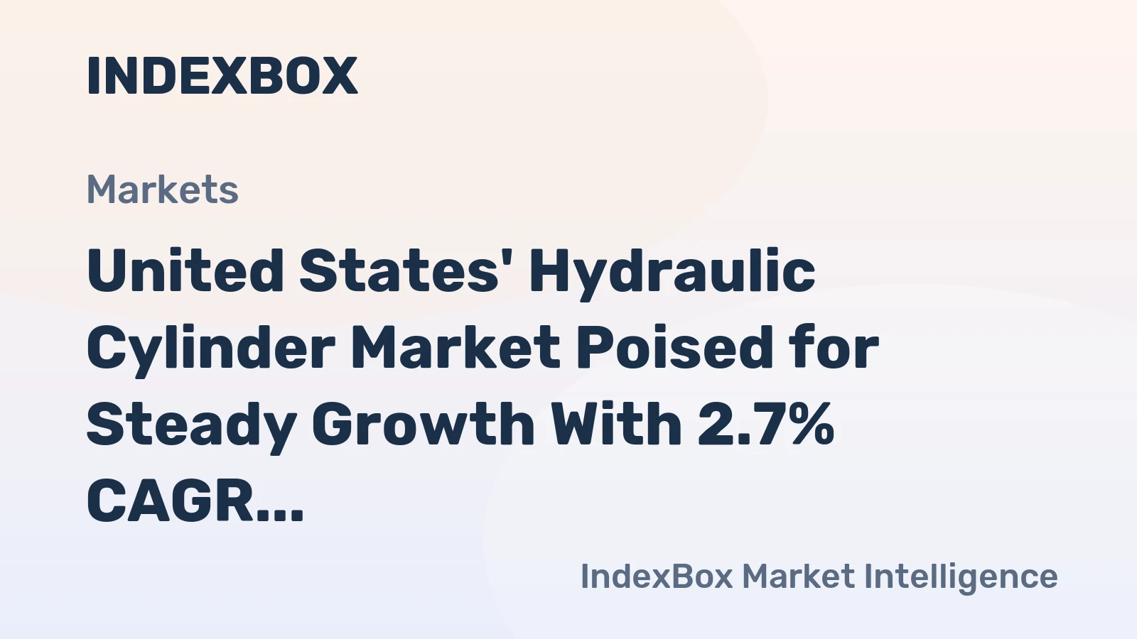 United States' Hydraulic Cylinder Market Poised for Steady Growth With 2.7% CAGR Through 2035