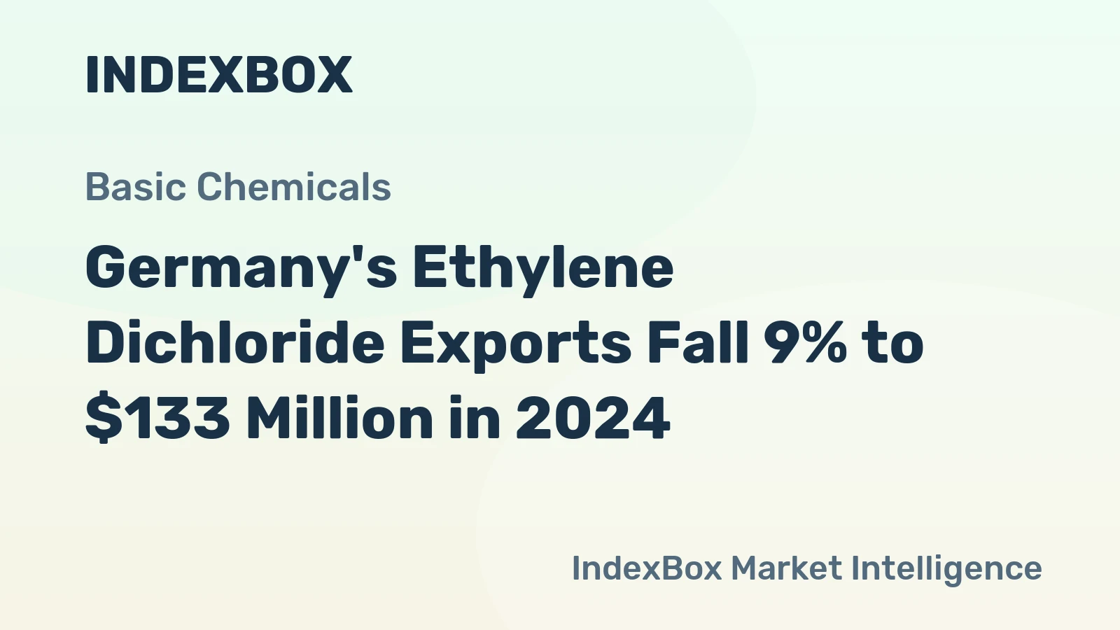 Germany's Ethylene Dichloride Exports Fall 9% to $133 Million in 2024
