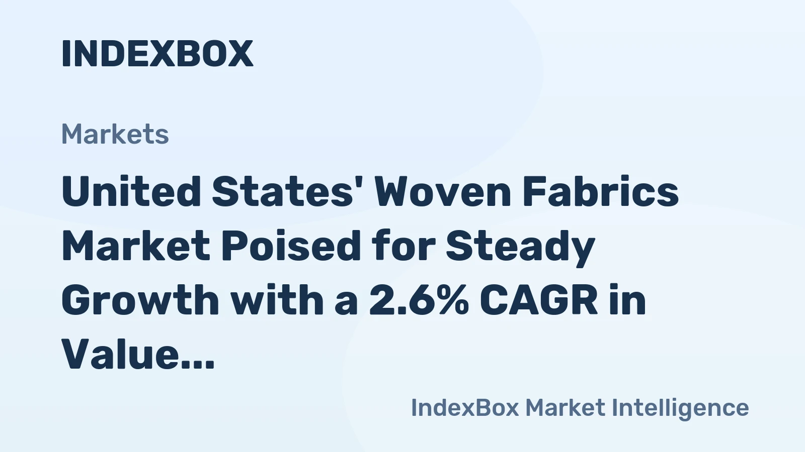 United States' Woven Fabrics Market Poised for Steady Growth with a 2.6% CAGR in Value