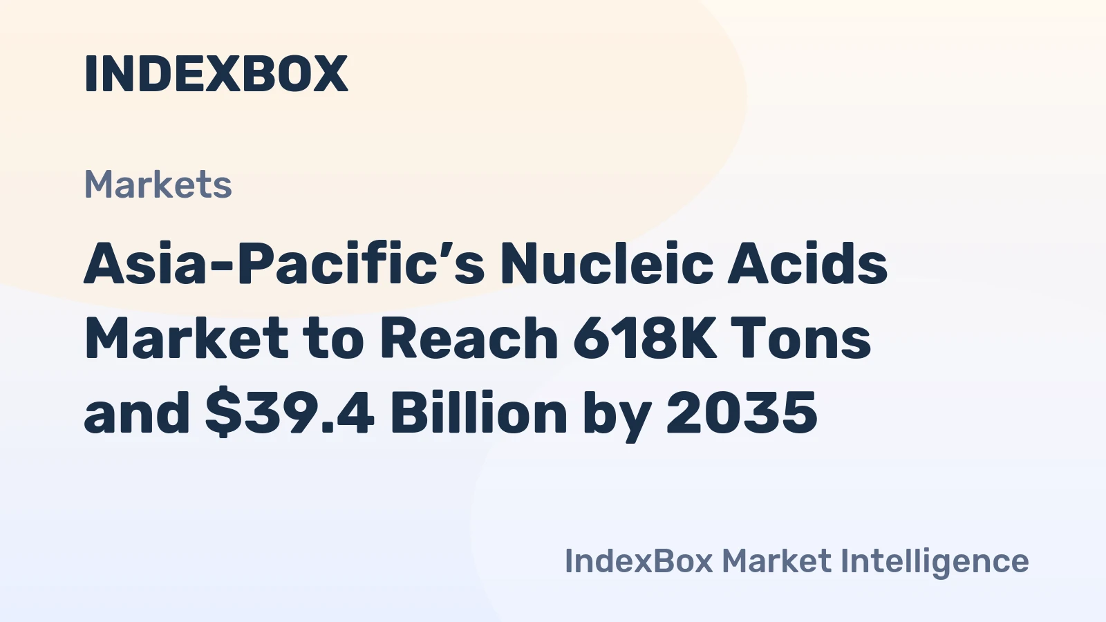 Asia-Pacific’s Nucleic Acids Market to Reach 618K Tons and $39.4 Billion by 2035