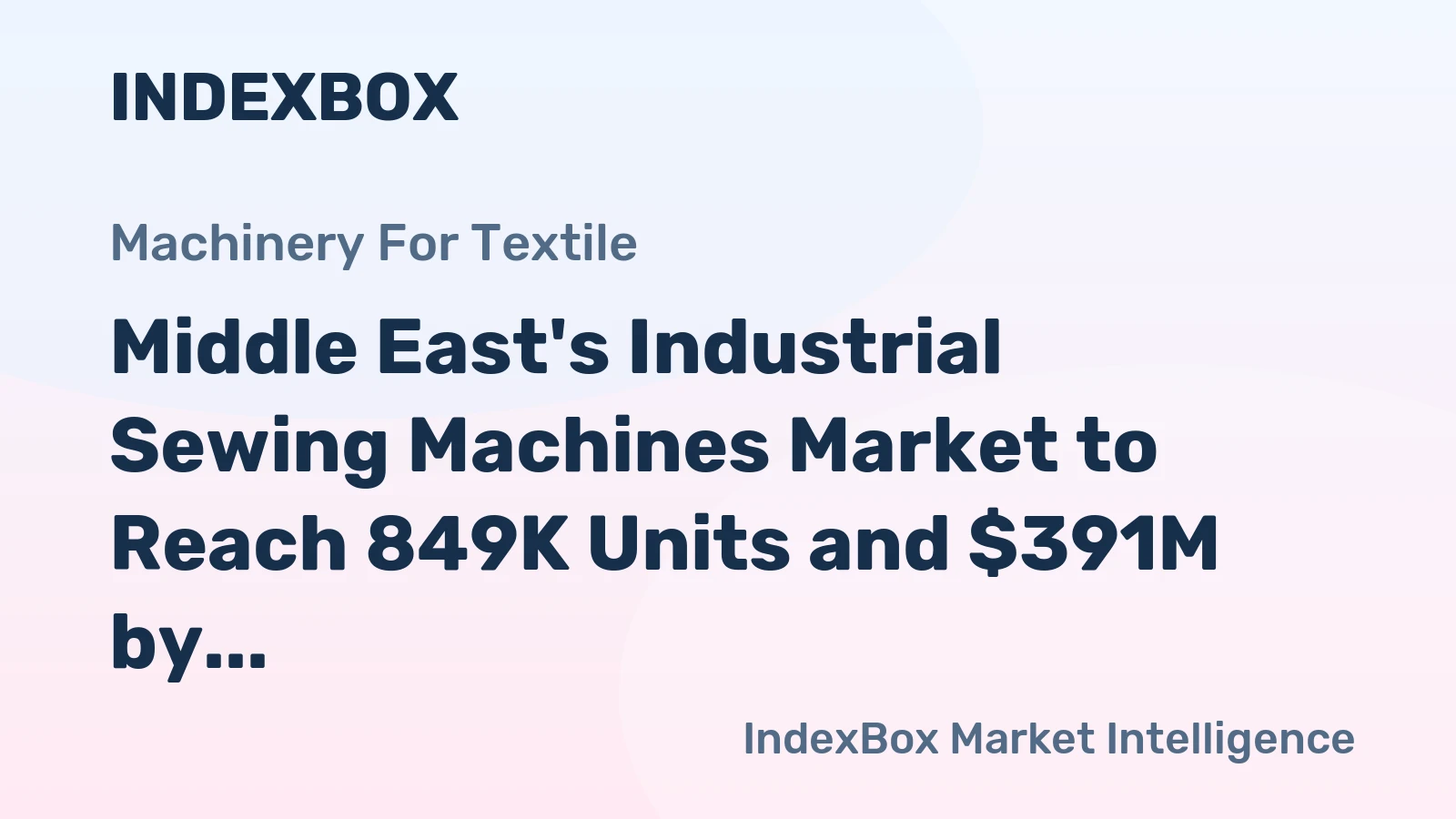 Middle East's Industrial Sewing Machines Market to Reach 849K Units and $391M by 2035