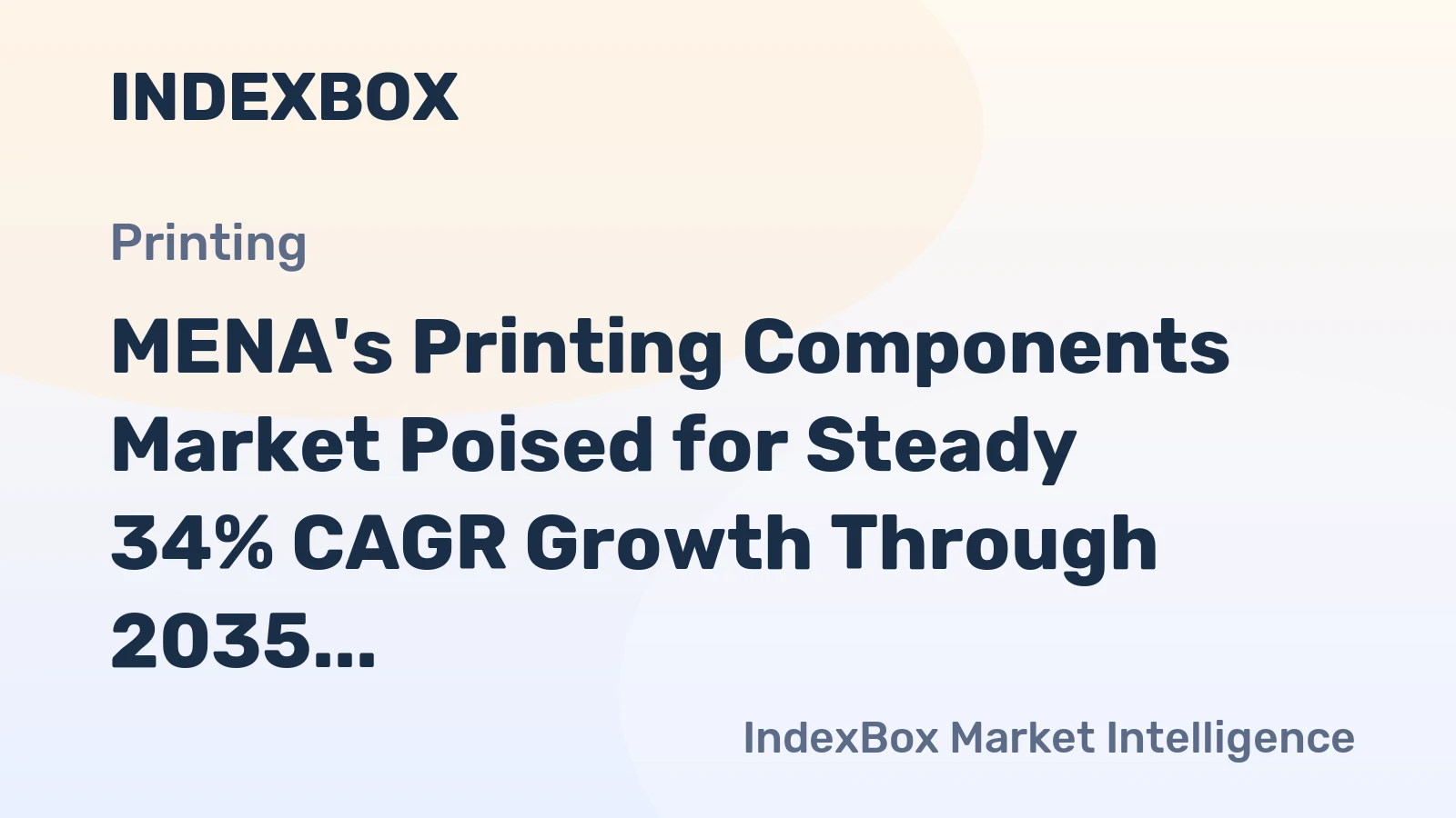 MENA's Printing Components Market Poised for Steady 34% CAGR Growth Through 2035