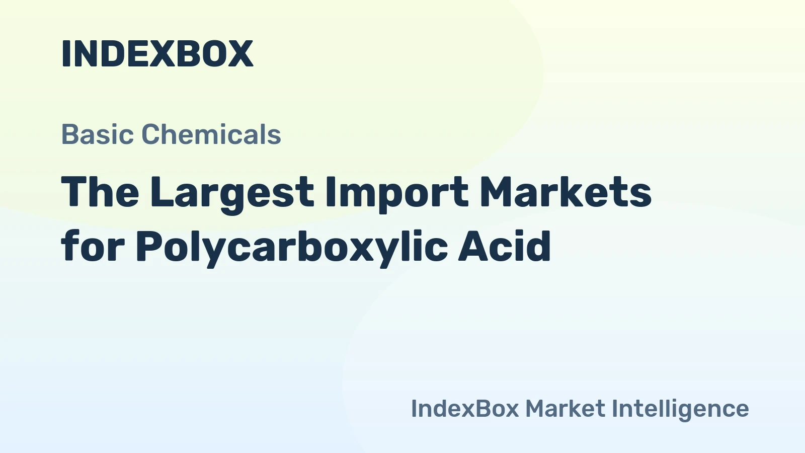 The Largest Import Markets for Polycarboxylic Acid