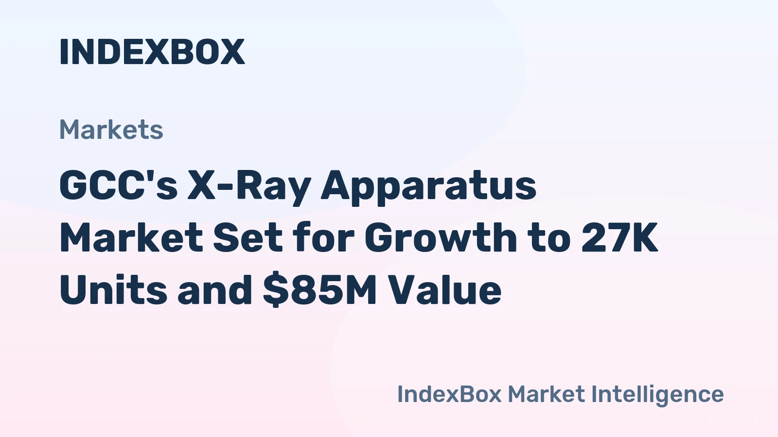 GCC's X-Ray Apparatus Market Set for Growth to 27K Units and $85M Value