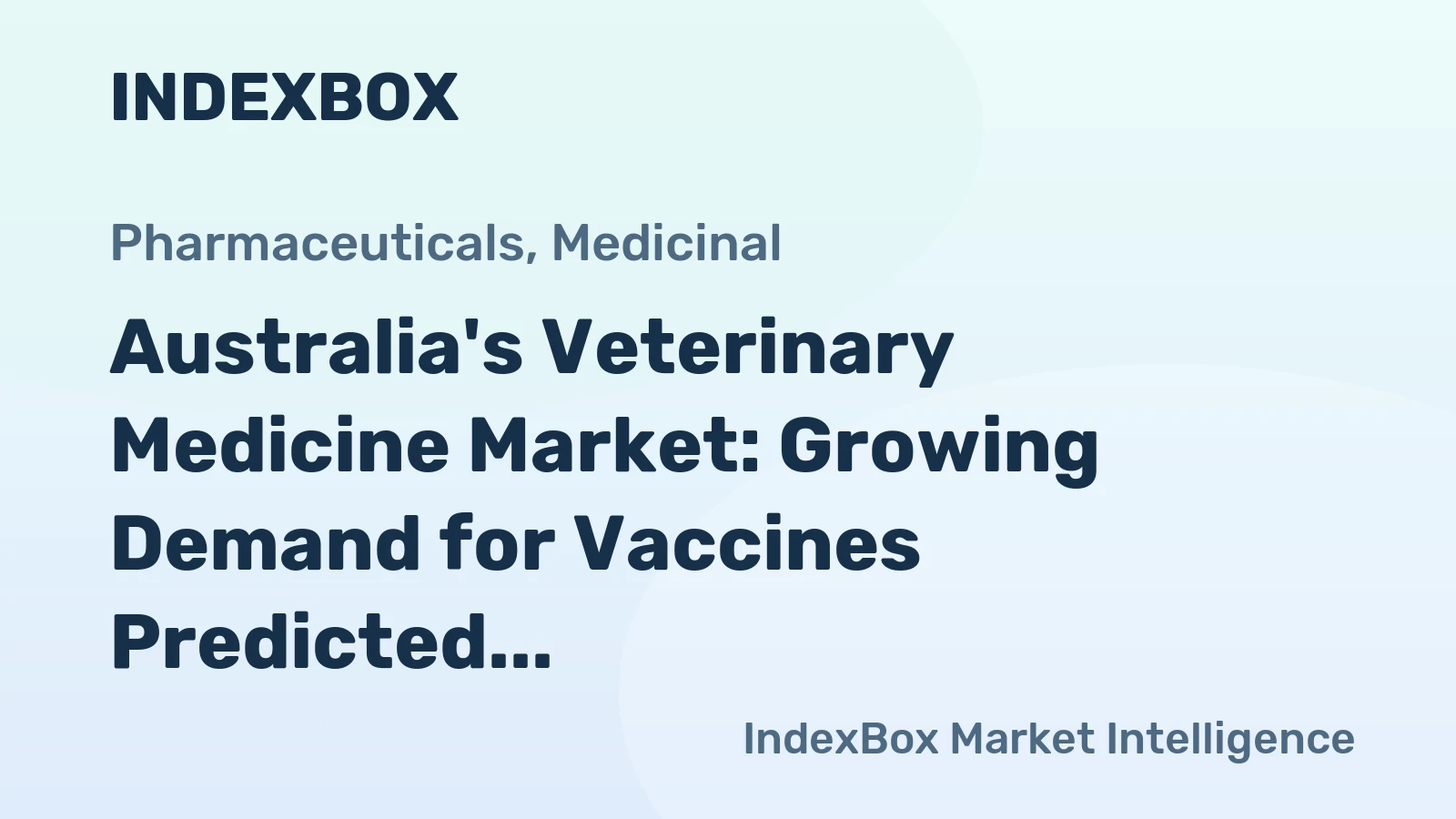 Australia's Veterinary Medicine Market: Growing Demand for Vaccines Predicted to Drive Modest Market Expansion to 2.3K tons by 2035, Valued at $323M
