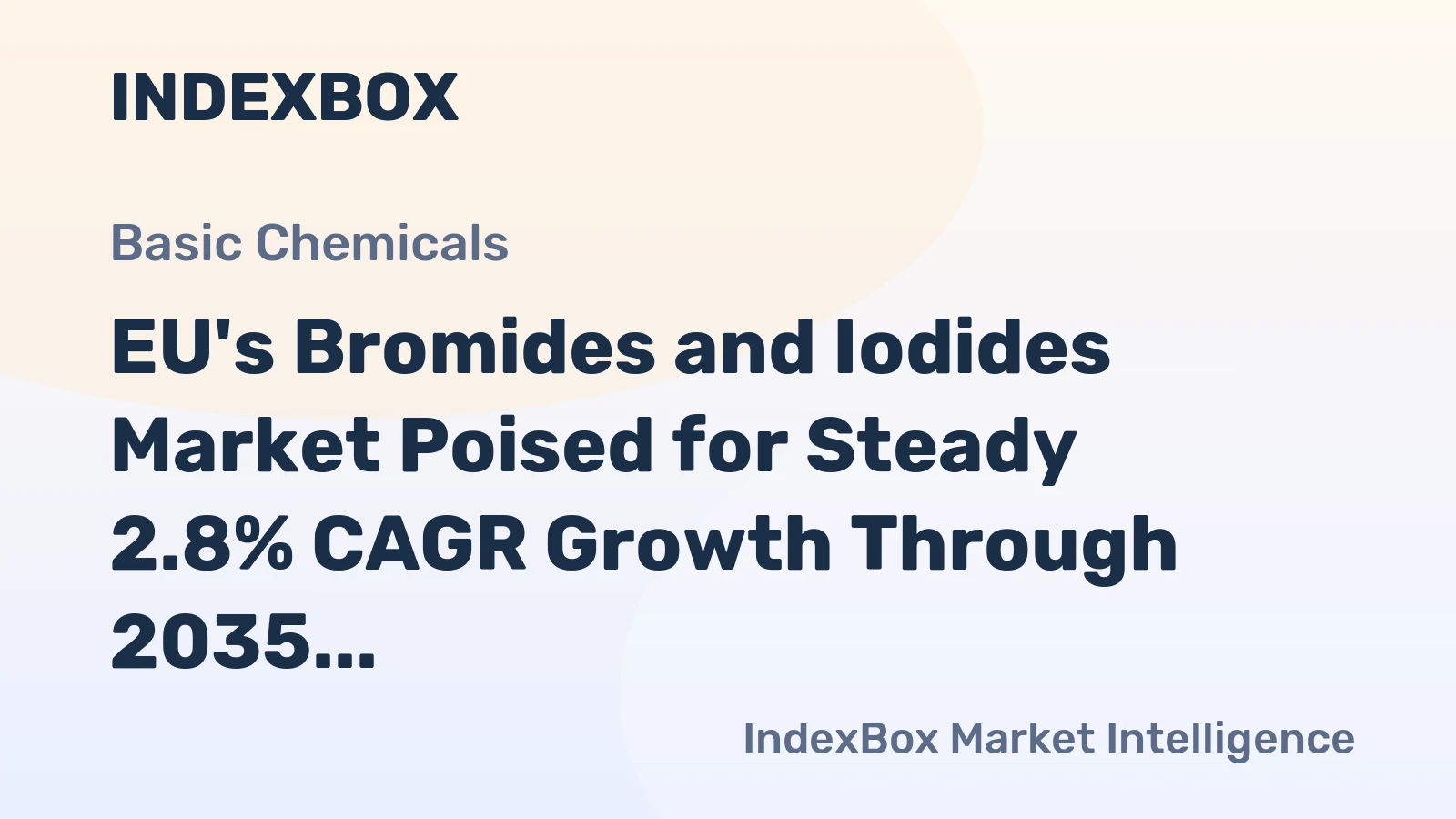 EU's Bromides and Iodides Market Poised for Steady 2.8% CAGR Growth Through 2035
