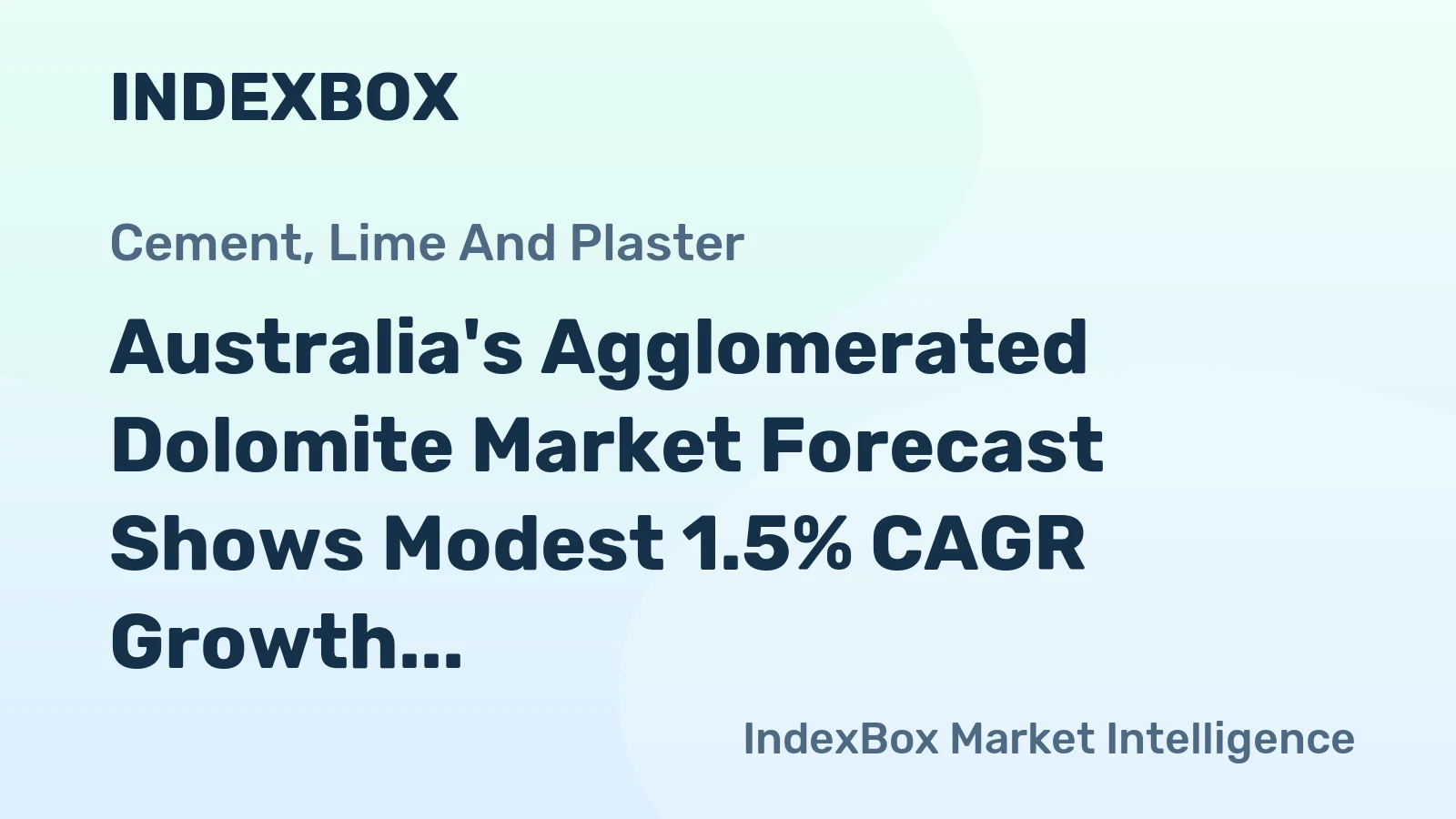 Australia's Agglomerated Dolomite Market Forecast Shows Modest 1.5% CAGR Growth Through 2035