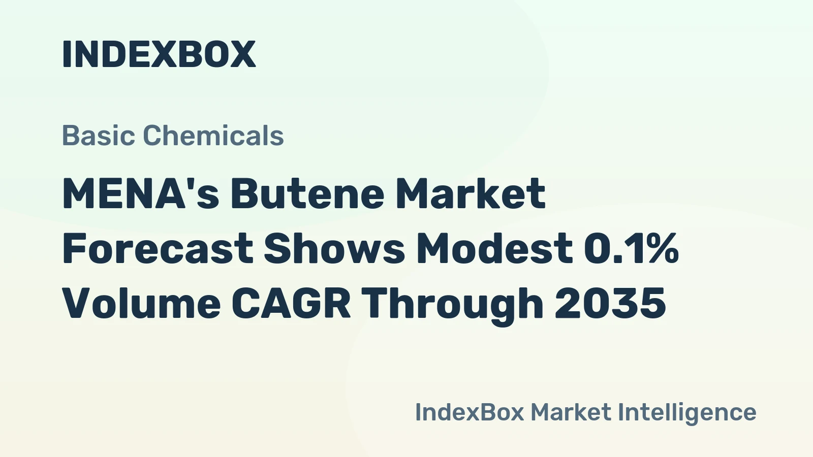 MENA's Butene Market Forecast Shows Modest 0.1% Volume CAGR Through 2035